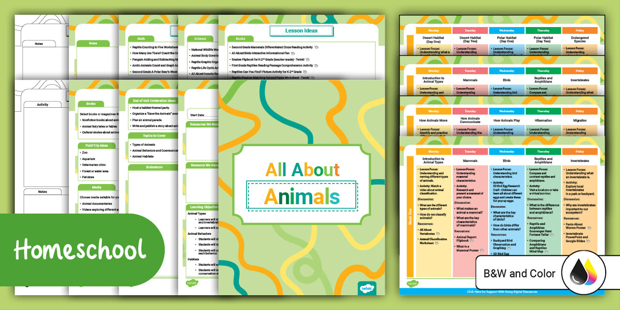 Homeschool Animal Unit Study | Homeschool | Twinkl USA