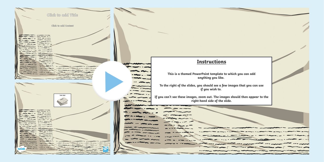 Newspaper Themed Editable Template PowerPoint