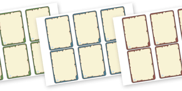 Editable Pirate Themed Cards