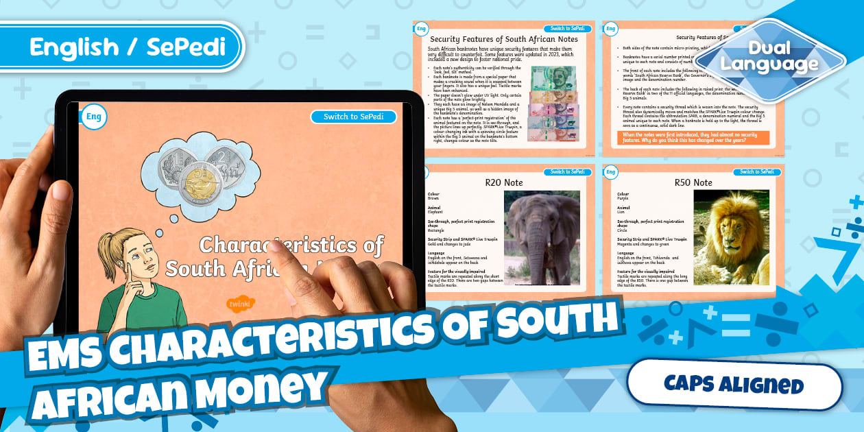 Grade 4 Maths - Term 2 - EMS Characteristics of South African Money ...