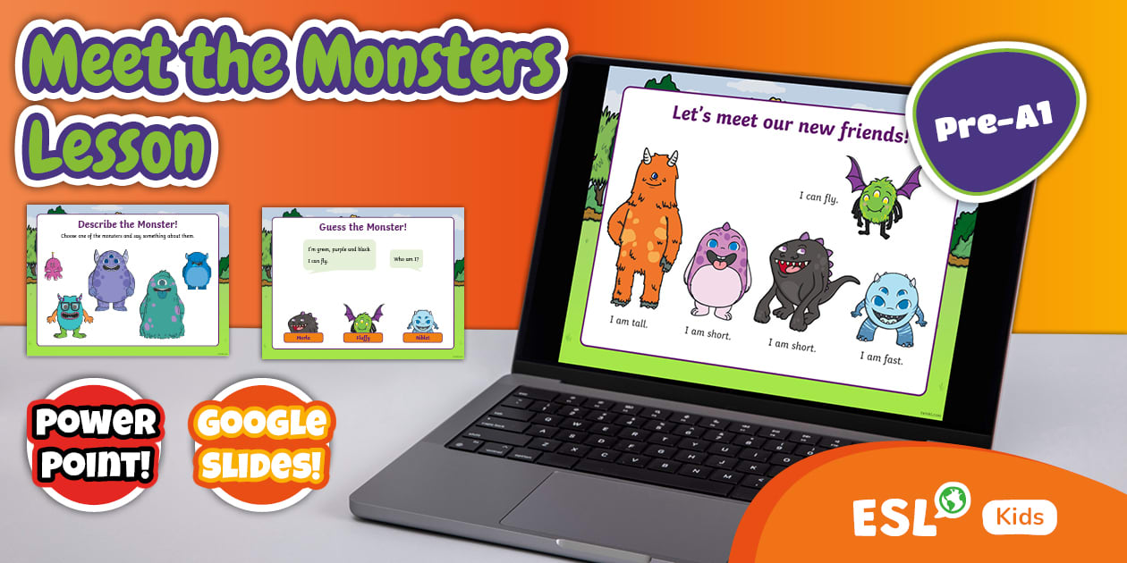 ESL Meet the Monsters Lesson [Kids, Pre-A1]