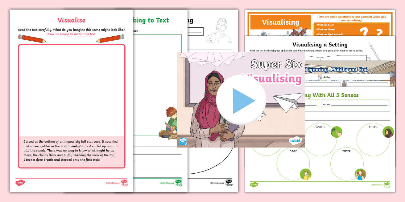 Visualising Super Six Reading Comprehension Pack