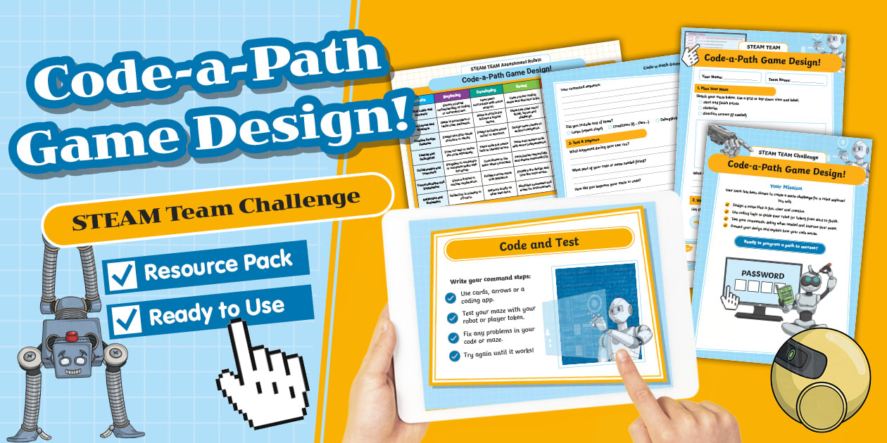 STEAM Team Challenge: Code-a-Path Game Design!
