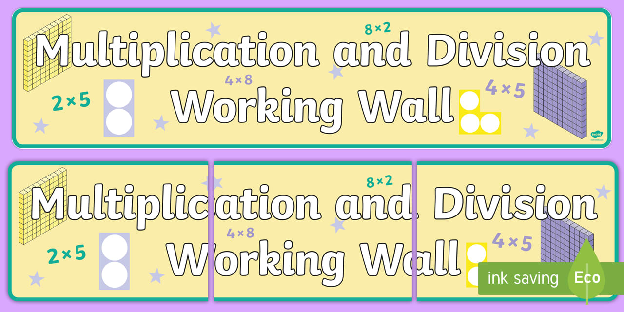 KS1 Multiplication and Division Working Wall Display Banner - maths ...