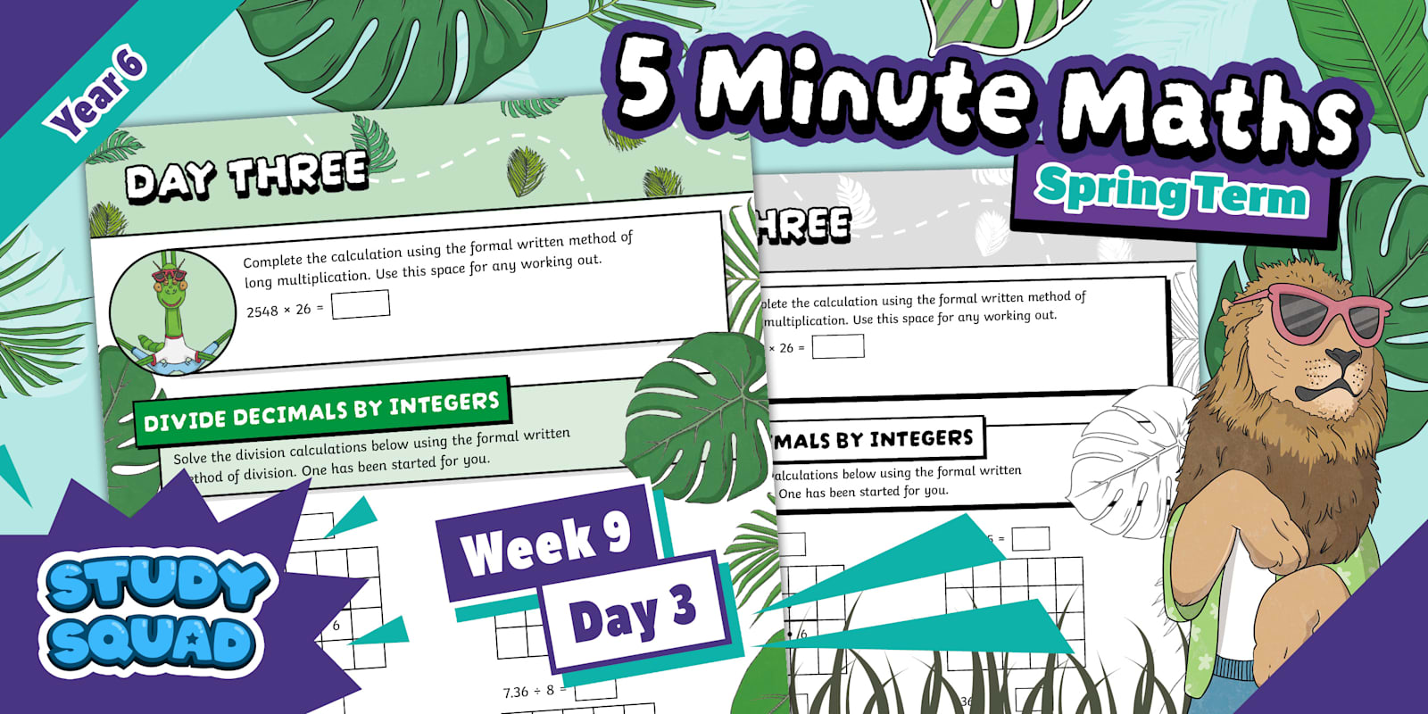 Study Squad 5 Minute Maths - Year 6 Spring - Week 9 Day 3