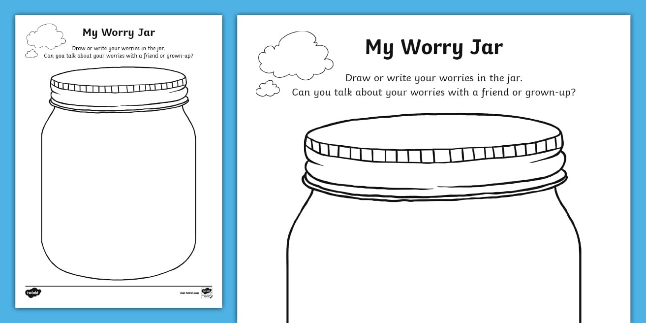 My Worry Jar Activity Sheet