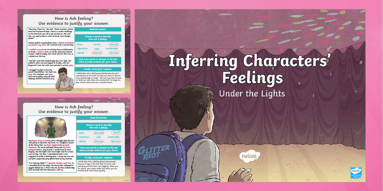Under the Lights Inferring Character Feelings PowerPoint