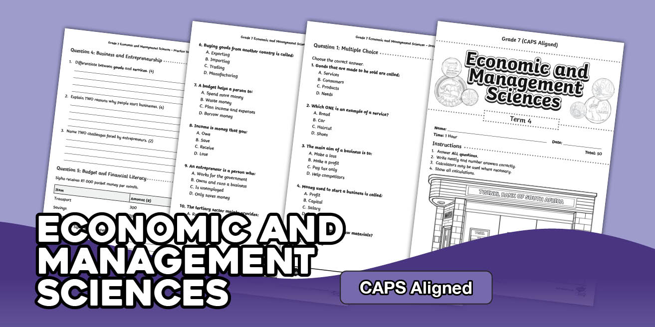 Grade 7 - Economic and Management Sciences (EMS) - Term 4 - Test (CAPS ...