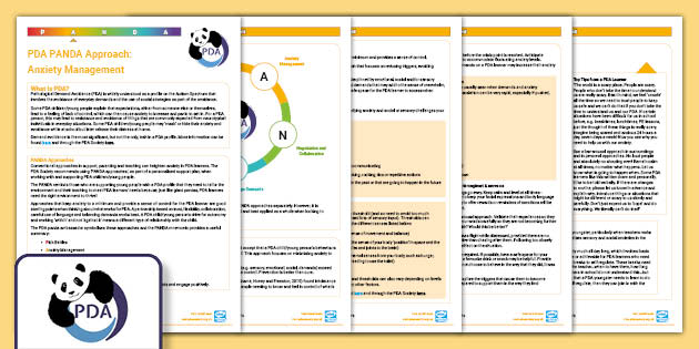 PDA PANDA Approach: Anxiety Management