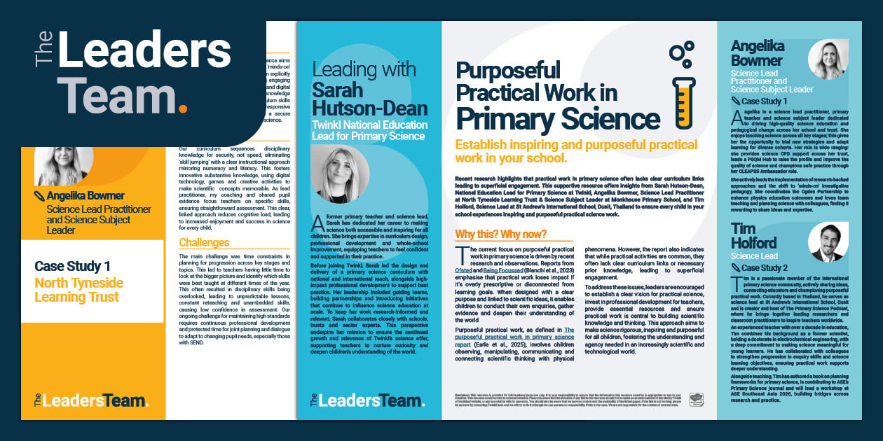 Leading with Sarah Hutson-Dean: Purposeful Practical Primary Science