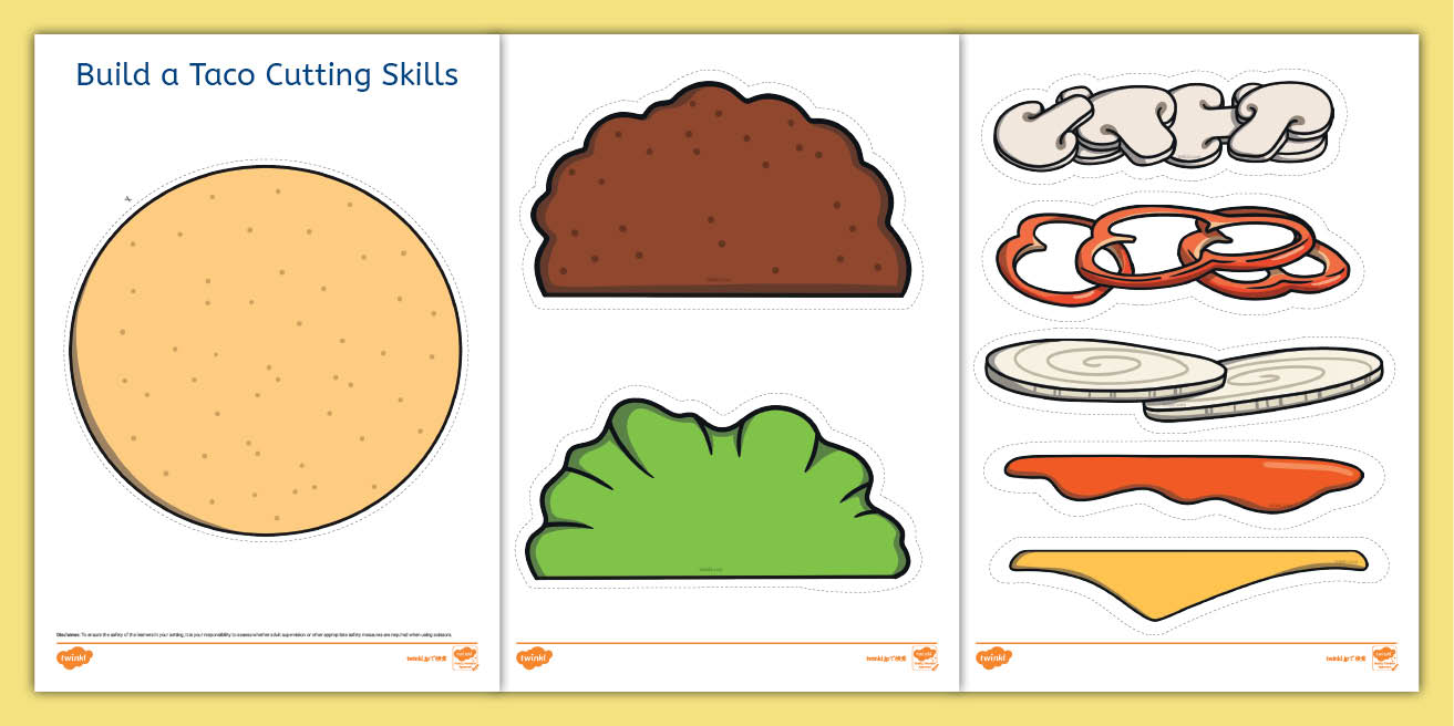Build a Taco Cutting Skills Activity