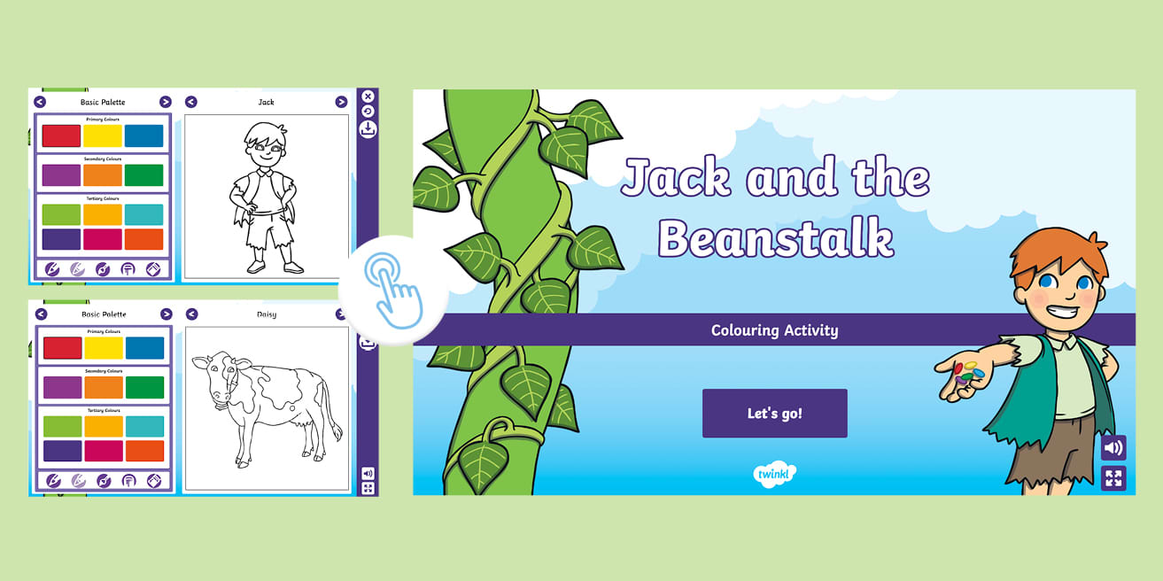 Jack and the Beanstalk Interactive Colouring
