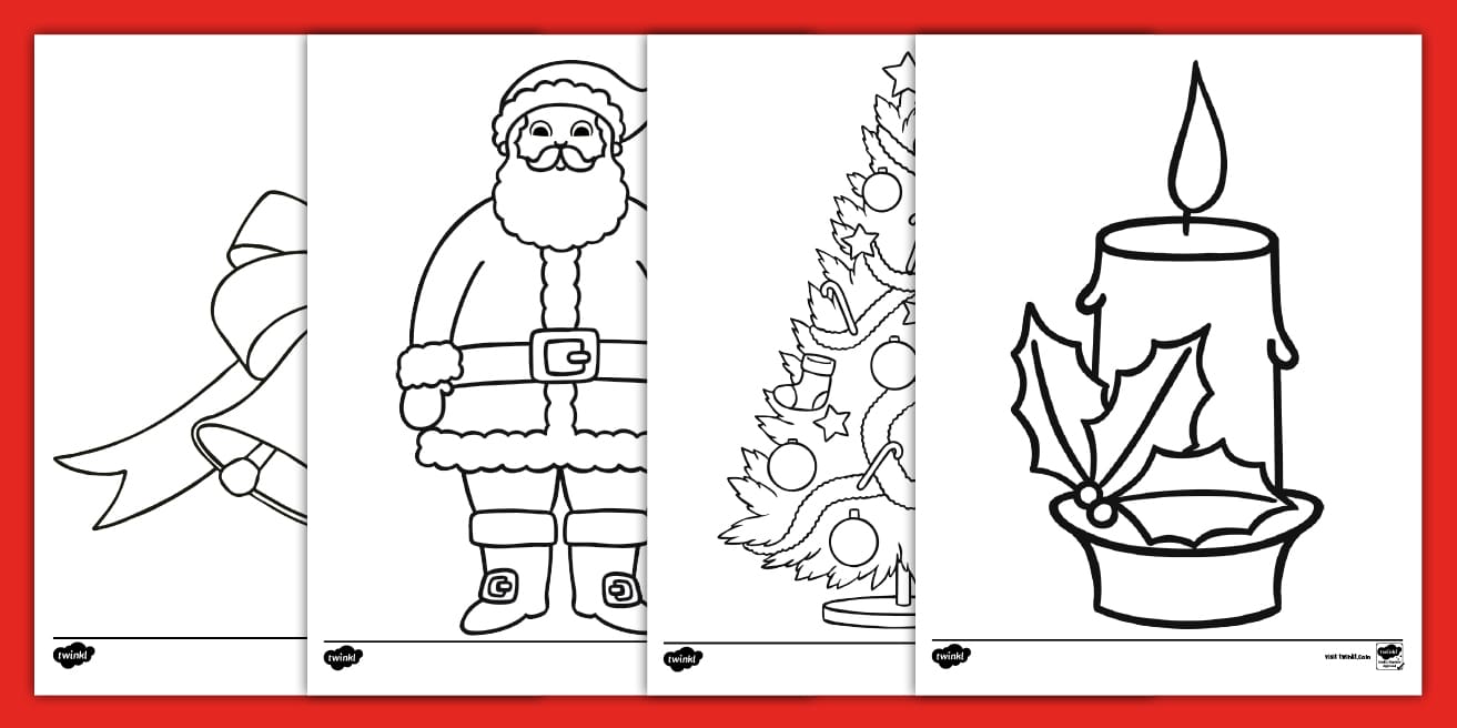 christmas coloring pictures santa