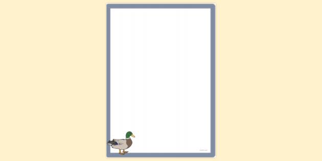 Duck Page Border - Printable Primary Resources