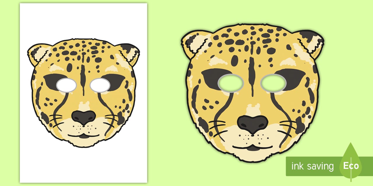 Cheetah Mask Template | Role Play Mask | Twinkl