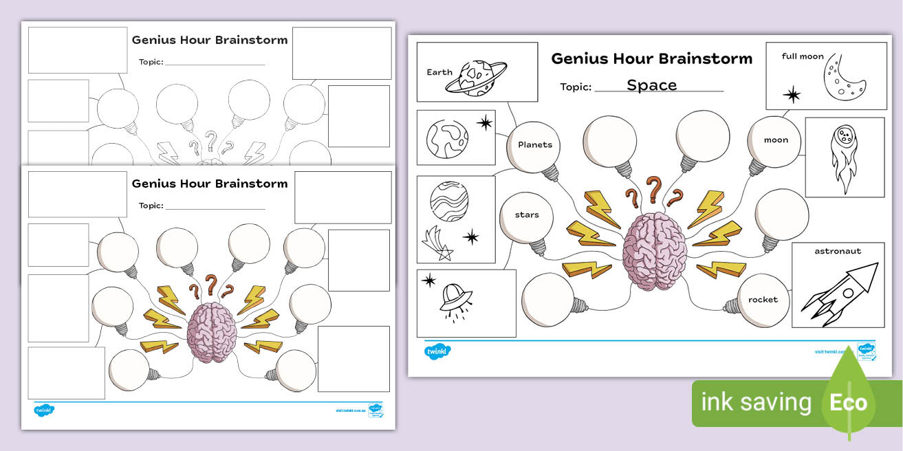 Genius Hour Brainstorm Template