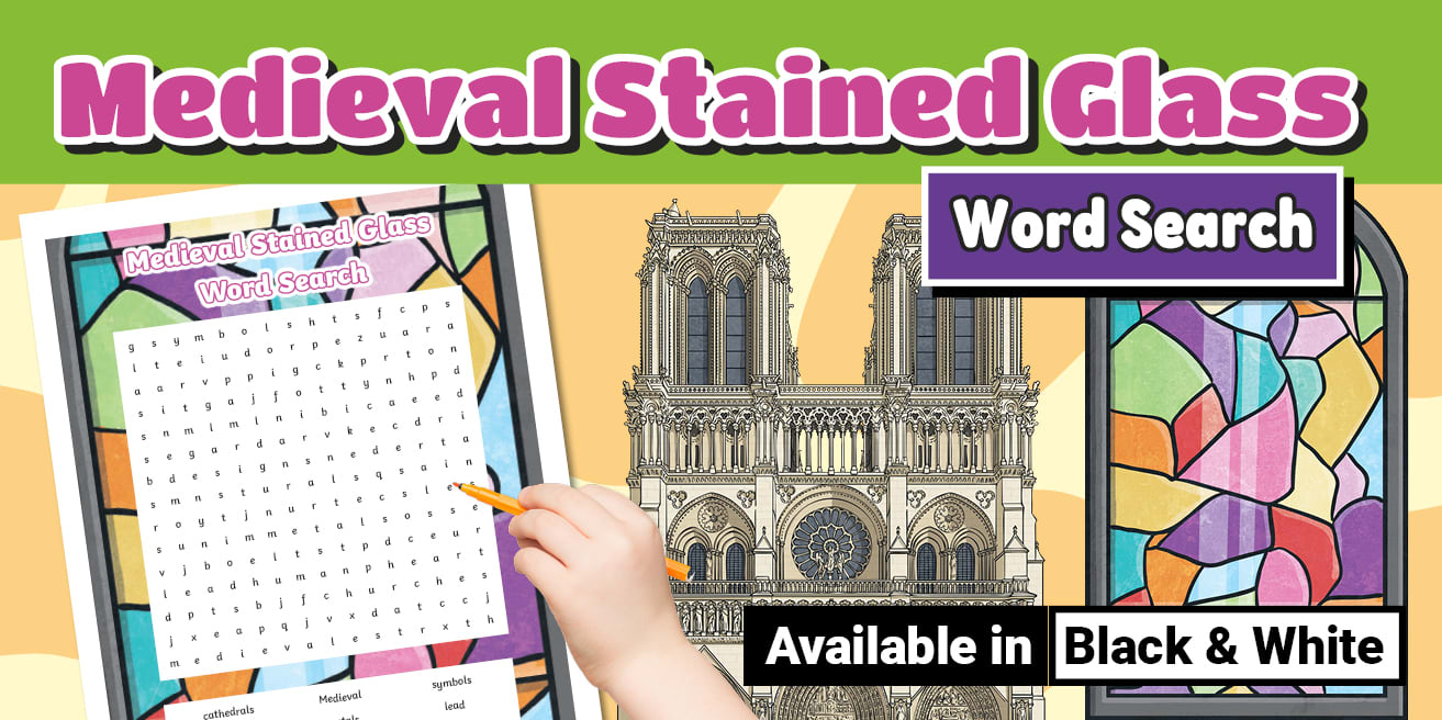 Medieval Stained Glass Word Search