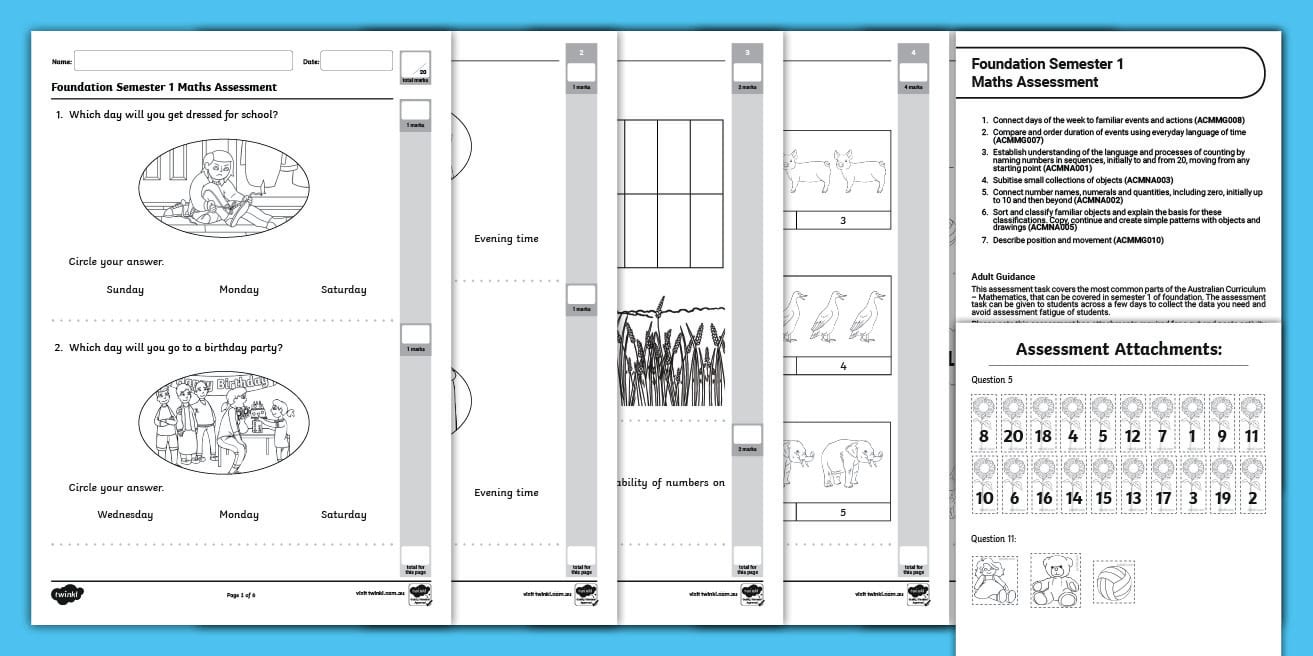 Foundation Semester 1 Maths Assessment