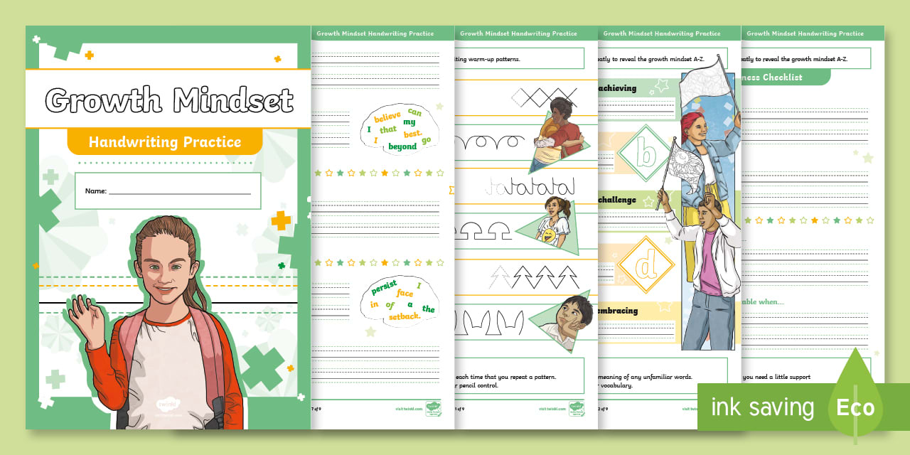 UKS2 Growth Mindset Handwriting Practice Booklet