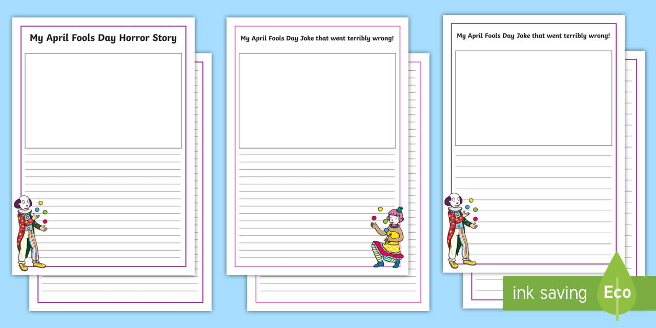 April Fools' Day Essay Writing Template
