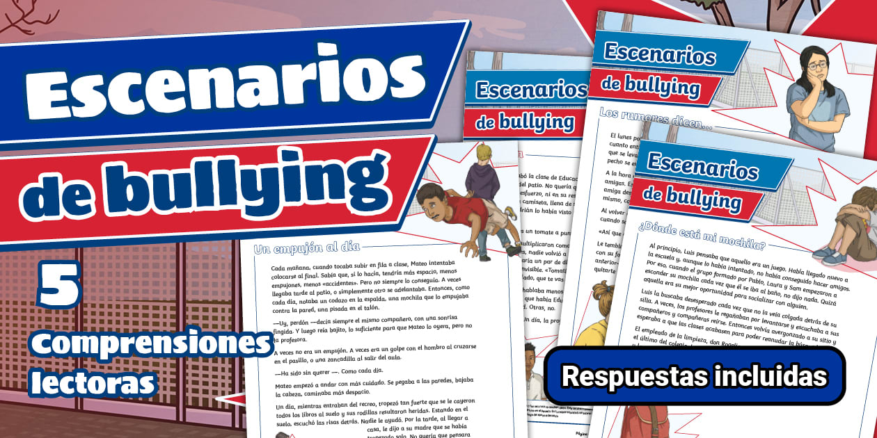 Comprensión lectora: Escenarios de bullying
