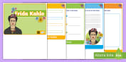 Frida Kahlo Flipbook for K-2nd Grade (Hecho por educadores)