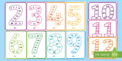 Multiples Posters - 1 to 12 (Teacher-Made) - Twinkl