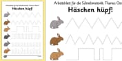 Bunny Hop Pencil Control Worksheets | Twinkl Resource