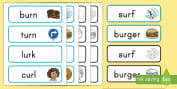 Words with Ur Cards | Resource | Twinkl USA (Teacher-Made)