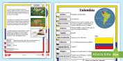 KS1 Colombia Fact File (Hecho por educadores) - Twinkl