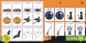 Halloween Matching Cards English/Spanish (profesor hizo)