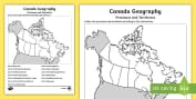 Canada's Provinces and Territories Colouring Page French