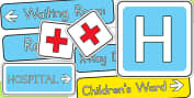 Hospital Dramatic Play Signs (teacher made) - Twinkl