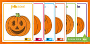 Halloween Pumpkin Emotions Cards - Twinkl - EYFS