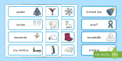Winter Word Cards English/French (Teacher-Made) - Twinkl