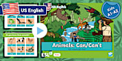 ESL Animals: Can/Can't PPT [Kids, A1-A2]