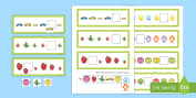 Missing Pattern Cards Activity English/Arabic - Twinkl