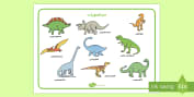 Dinosaur Word Mat