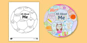 All about Me Football Worksheet / Worksheet