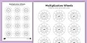 Multiplication Wheel Worksheet - Maths - KS2 - Twinkl