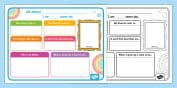 All About Me Poster Worksheet | Primary Resources | Twinkl