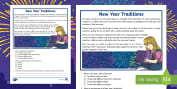 KS2 New Year Differentiated Reading Comprehension Activity - English ...