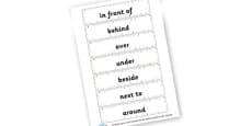 Describe Position, Direction & Movement - Year 1 Maths