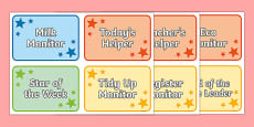 FREE! - Monitor & Job Cards (teacher made)