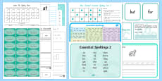 New Zealand Essential Spelling Resource Pack (teacher made)