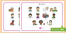 FREE! - My Family Word Mat - Ourselves, family, word mat, writing aid, mum