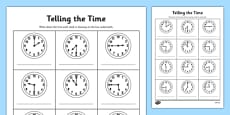 Quarter Past and Quarter to Times Worksheet / Worksheet