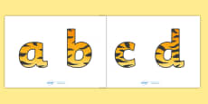 FREE! - Tiger Pattern Display Lettering (teacher made)