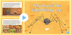Why Anansi Has Eight Skinny Legs Story Word Mat - myths, history