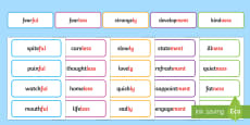 FREE! - Phase 6 Word Cards (Suffixes -ing, -ed, -ful, -ly, -est, -er, -ment
